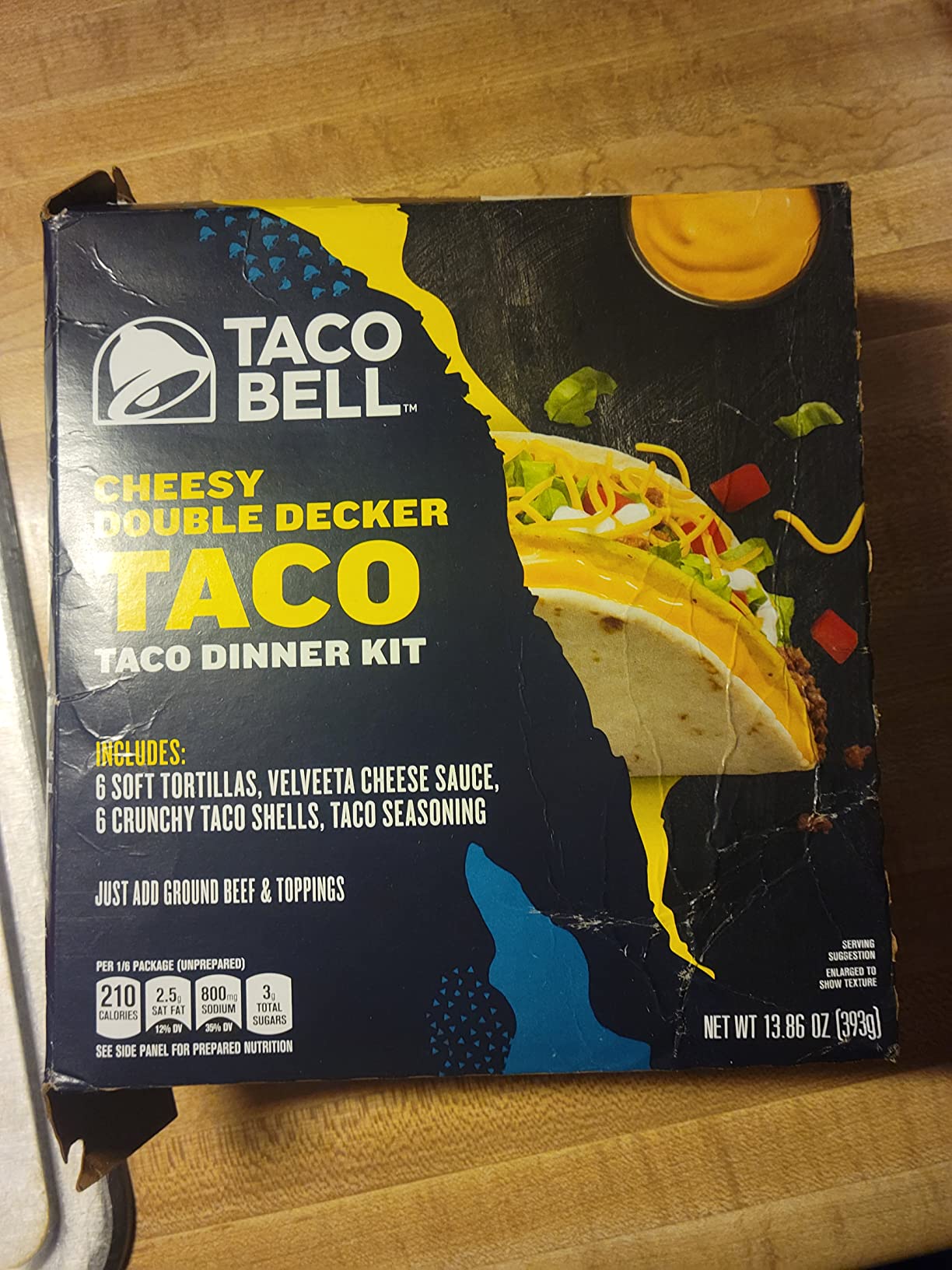 Amazon.com: Taco Bell Cheesy Double Decker Taco Dinner Kit, 13.86 Oz