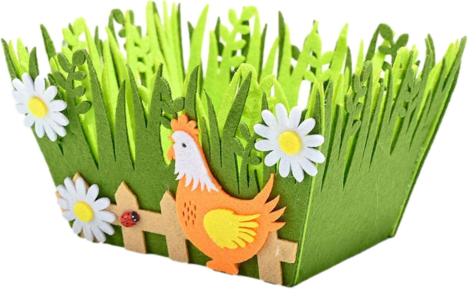 Amazon.com: HEPVET Aeihevo Easter Egg Baskets,Non-Woven Fabric Square ...