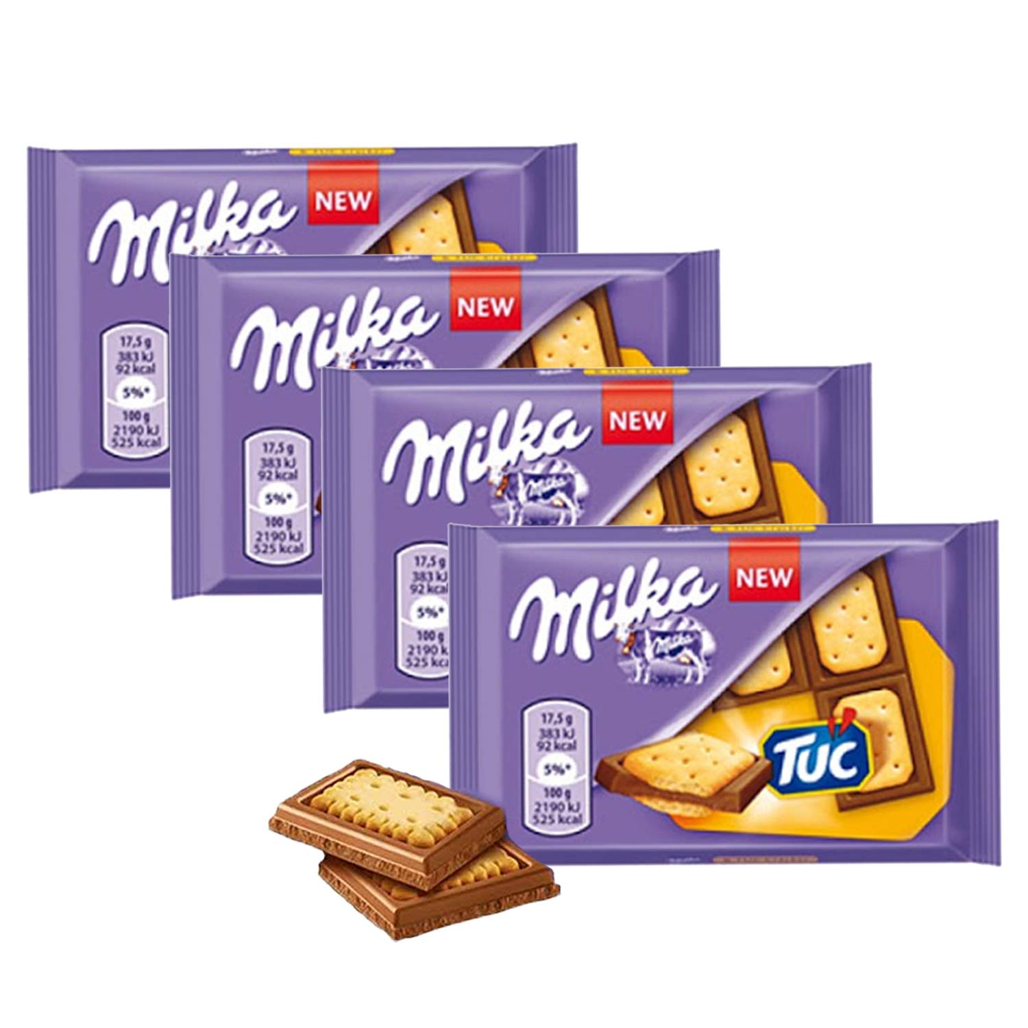 Milka Tuc Cracker with Chocolate Pack of 4 Pouch, 4 x 35 g : Amazon.in ...