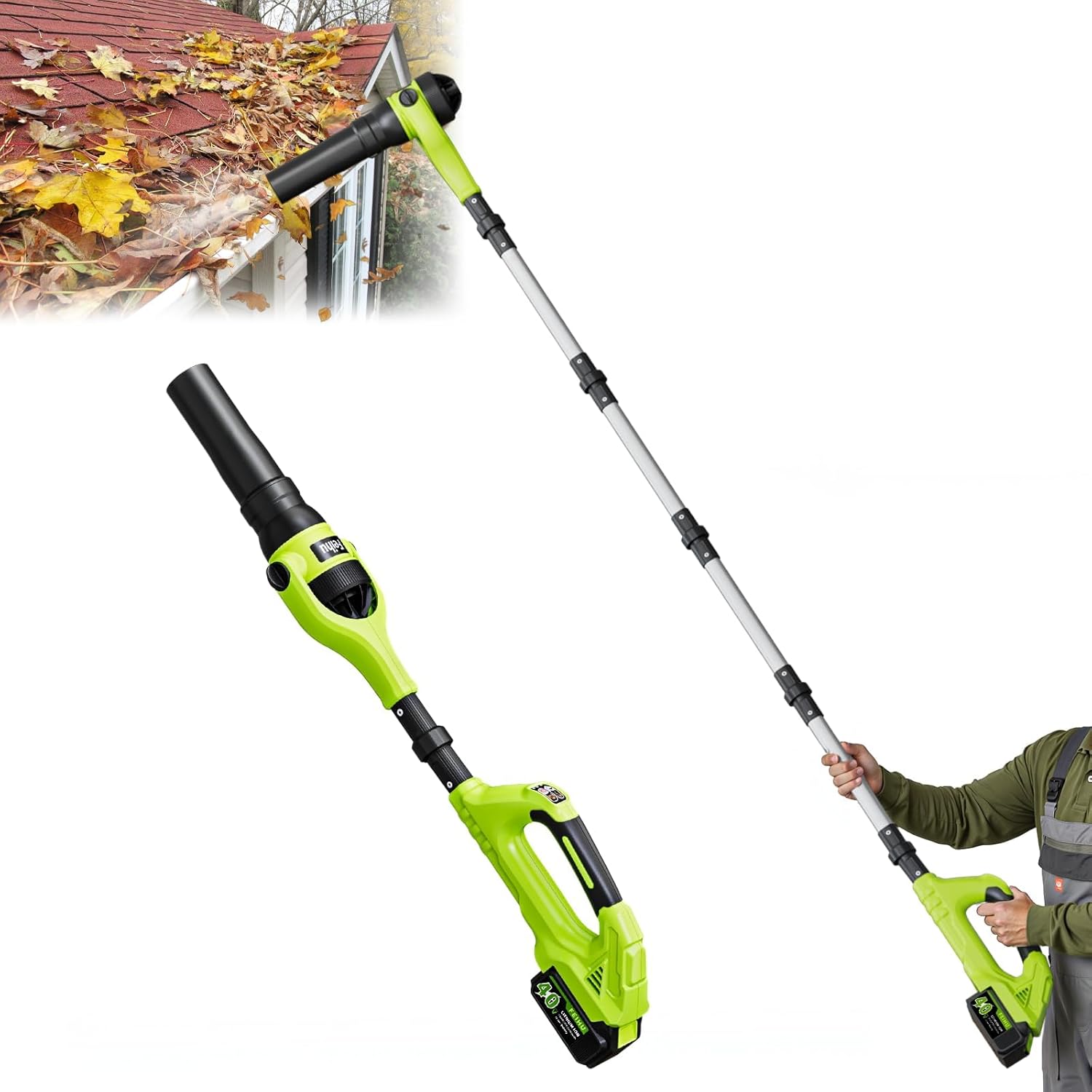 Amazon.com: Leaf Blower Cordless, 40V Leaf Blowers with 2 Battery ...
