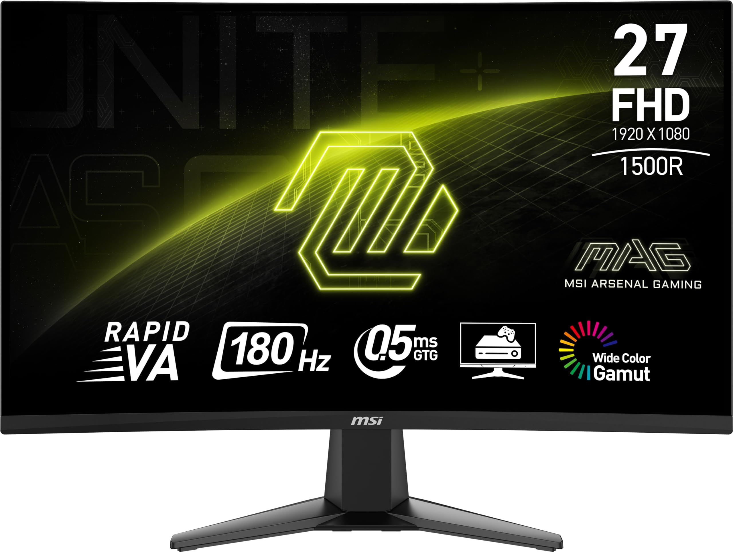 Amazon.com: MSI MAG27C6F 27-inch 1920 x 1080 (FHD), Rapid VA, Gaming Monitor 180Hz, Adaptive ...