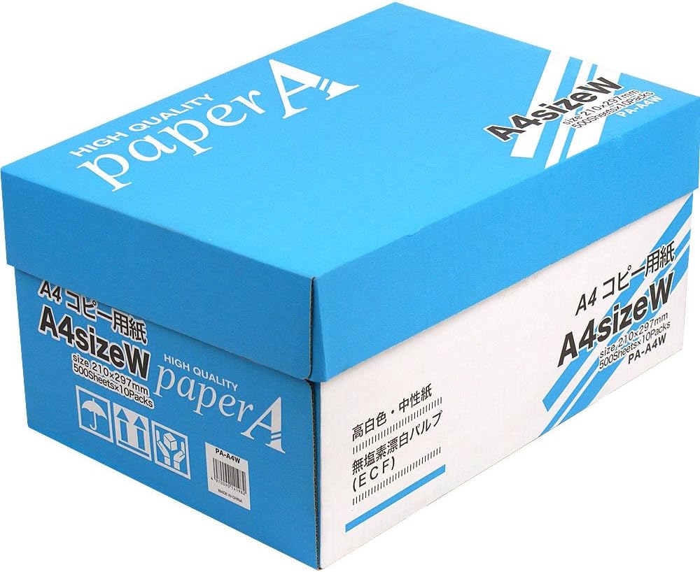 Amazon | アピカ コピー用紙 ペーパーA PA-A4W A4判1箱（500枚×10冊） | コピー用紙 | 文房具・オフィス用品