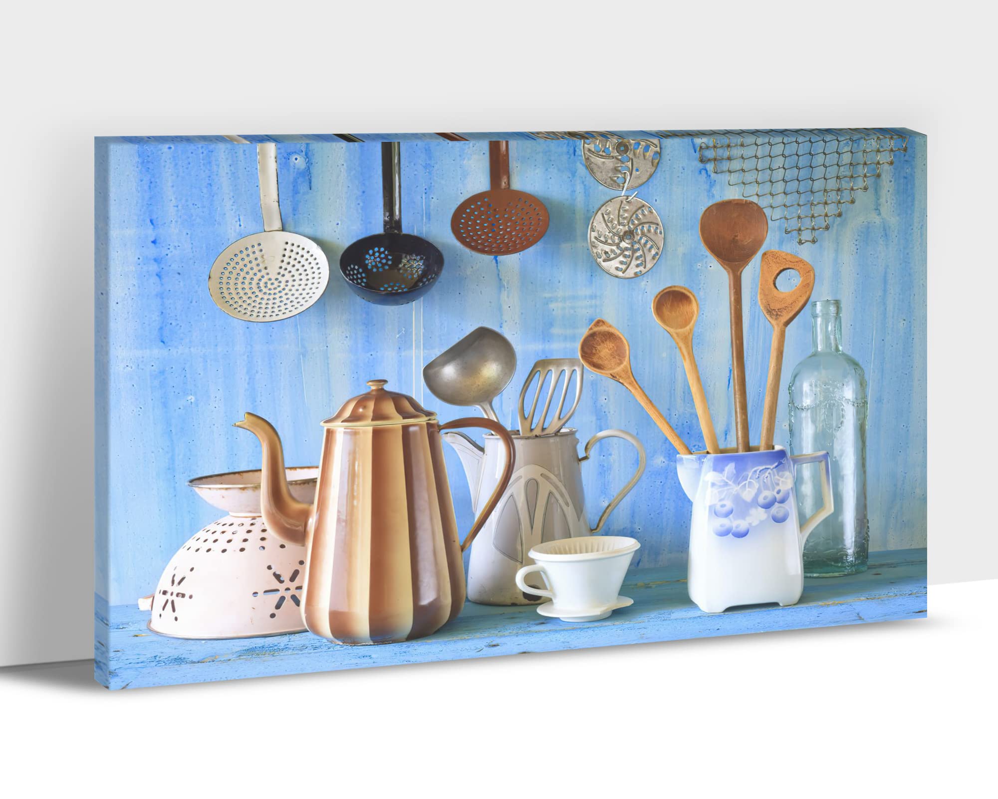 Amazon.com: GUTTATY Kitchen Canvas Wall Art - Rustic Kitchen Pictures ...