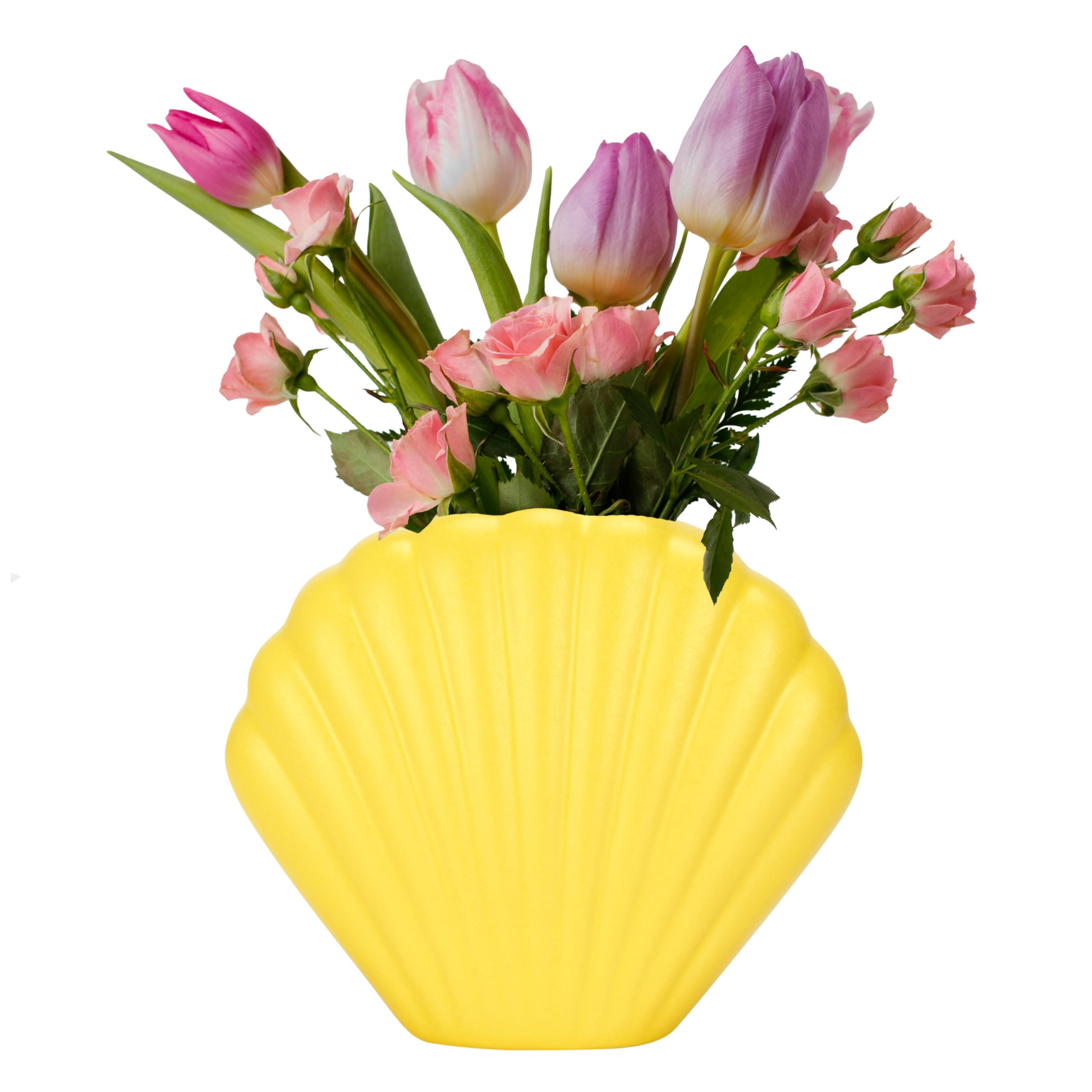 Amazon.com: MeantToBe Shell Vases Home Decor - Decorative Vase - Yellow ...
