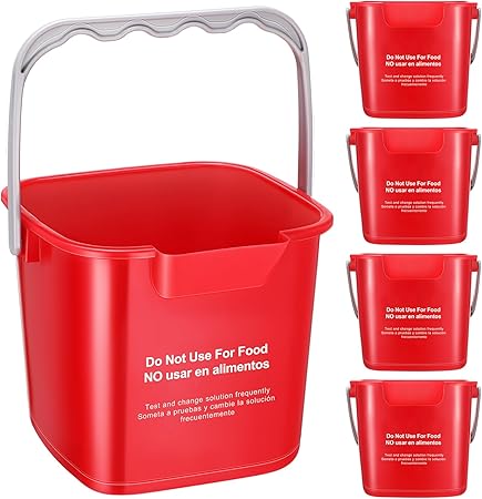 Amazon.com: Uiifan 6 Pcs 8 Quart Cleaning Bucket Small Sanitizing ...