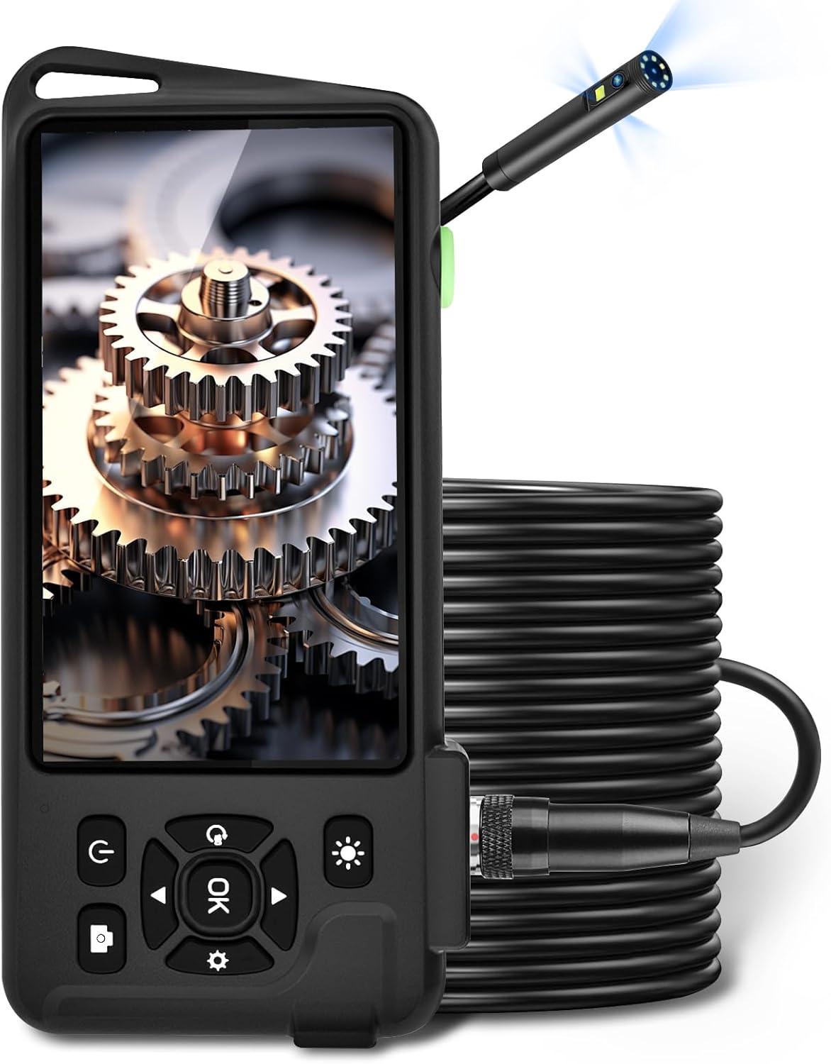 50FT Triple Lens Endoscope Borescope 5'' Larger IPS Screen,1080P Sewer ...