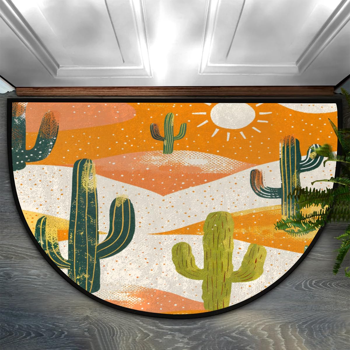 Amazon.com: Half Circle Rugs Non Slip Bath Mats Absorbent Kitchen Rugs ...