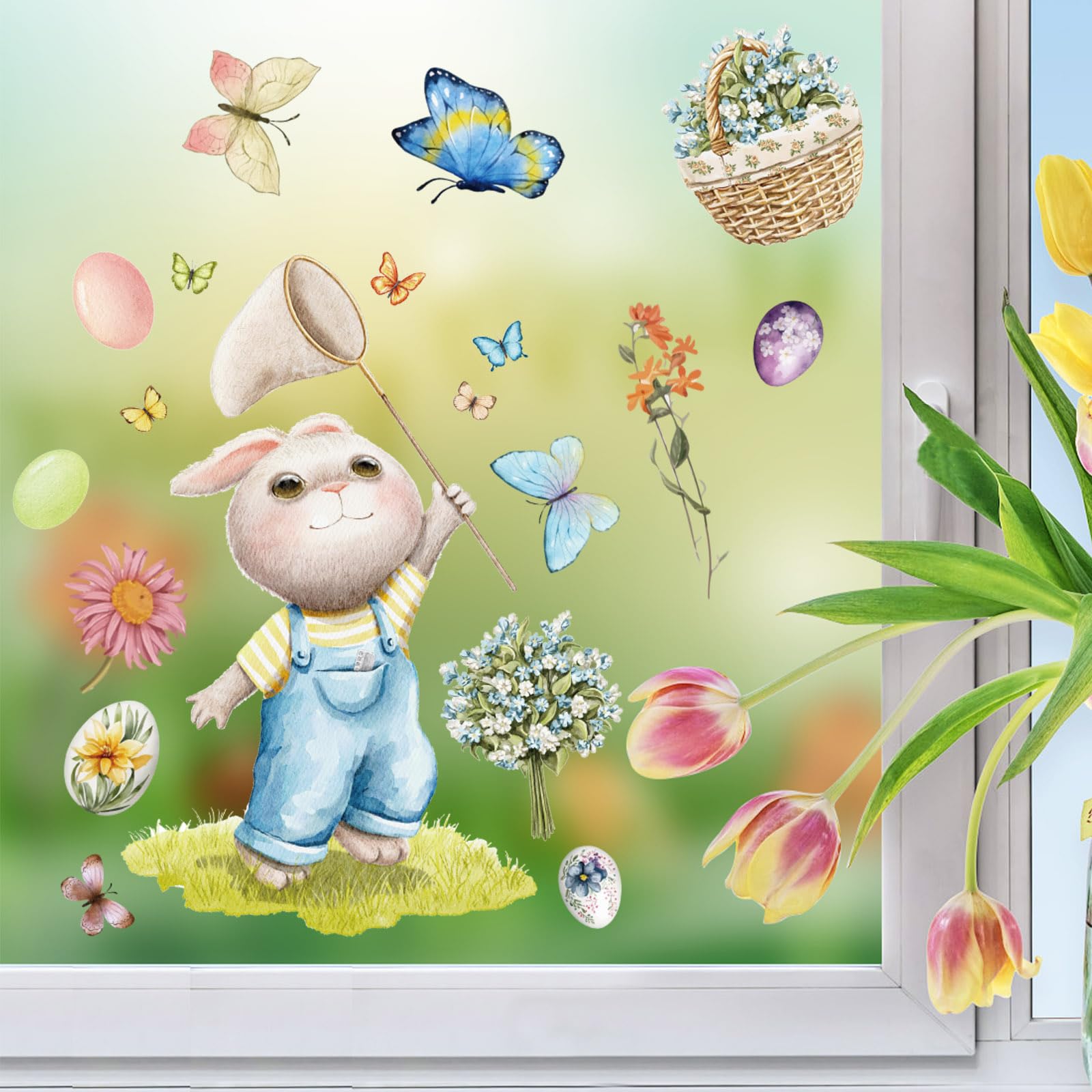 Printable Window Cling Sheets Breezy Valley Easter Window Clings - 9 ...