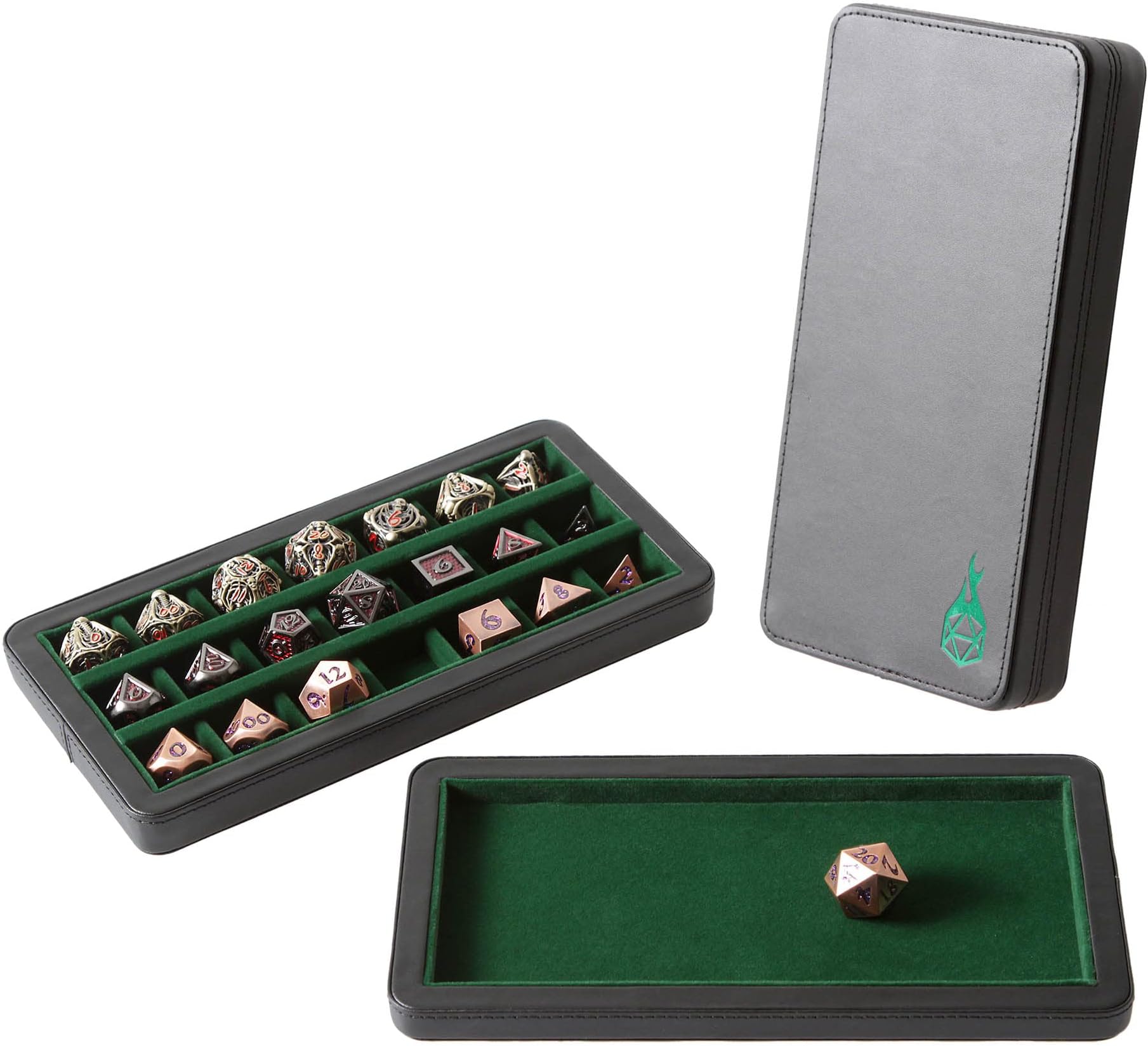 Amazon.com: Forged Dice Co. Premium Large Divided Dice Case - Combined ...
