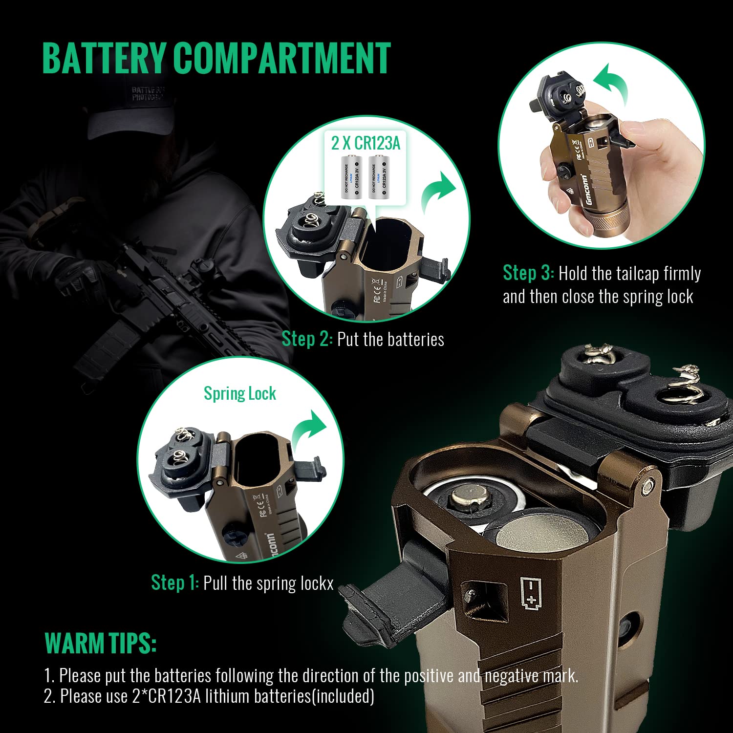 Gmconn 1200 Lumens Rail Mounted Compact Pistol Light LED Strobe ...