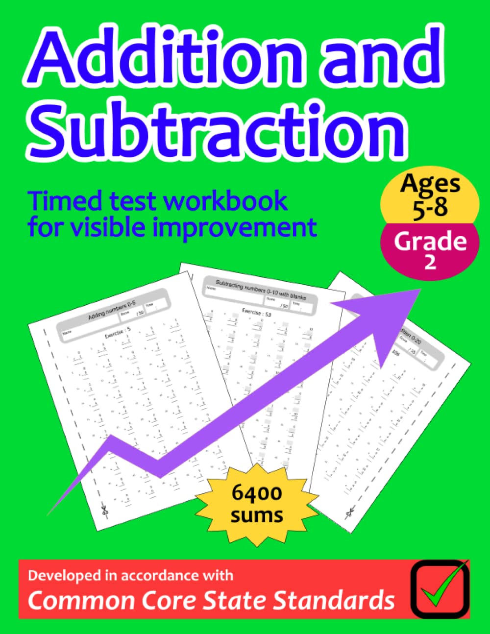 Buy Addition and Subtraction: Math Workbook with 140 Pages of Timed ...