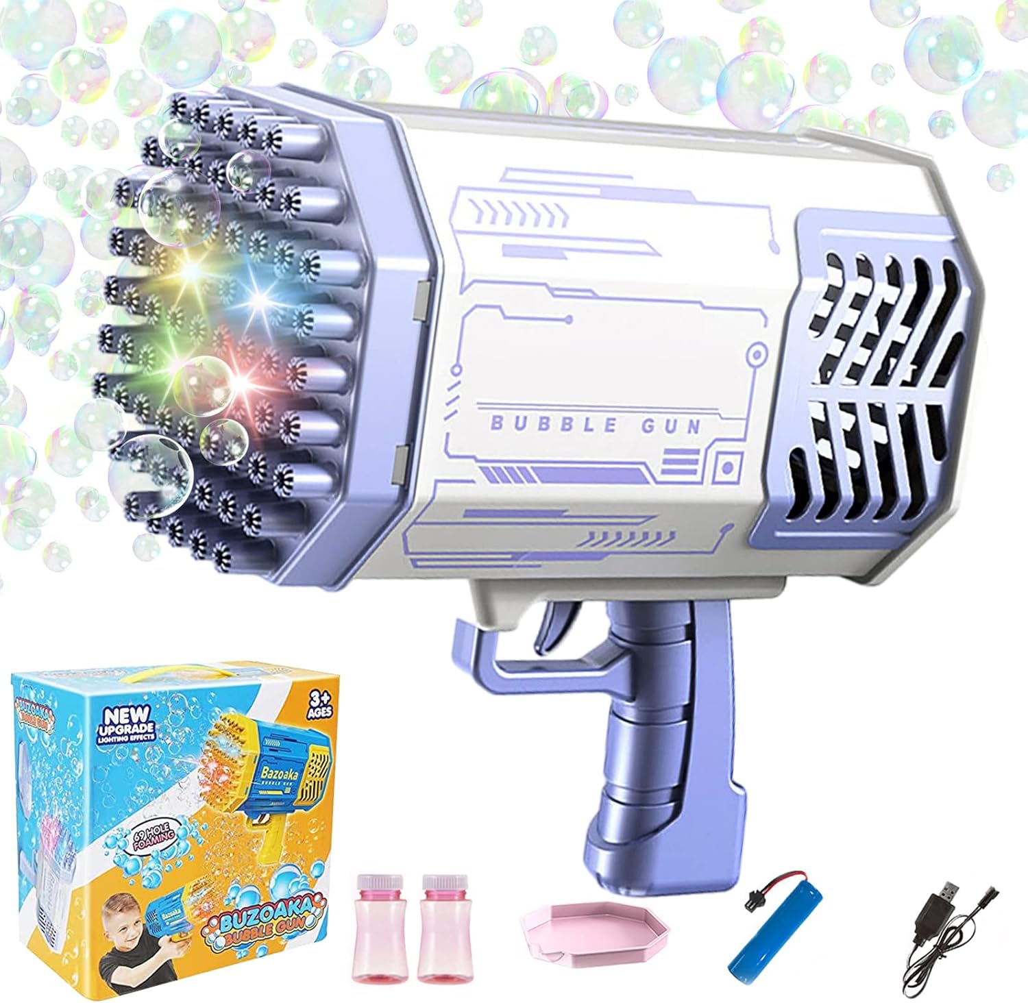 Amazon.com: Bazooka Bubble Gun, 69 Bazooka Bubble Machine, Automatic ...