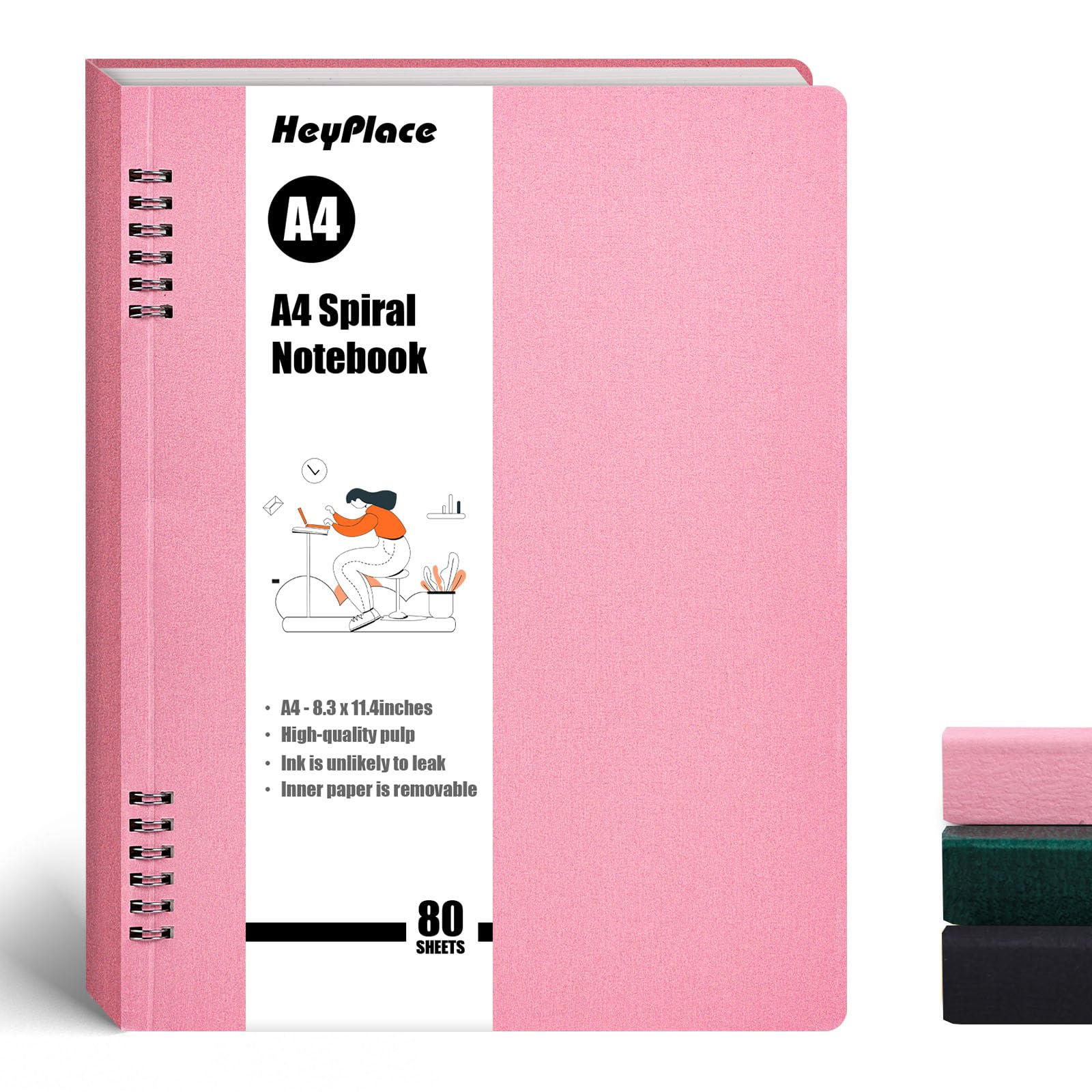 Snapklik.com : A4 Spiral Notebook Pink, Flexible Cover A4 Spiral ...