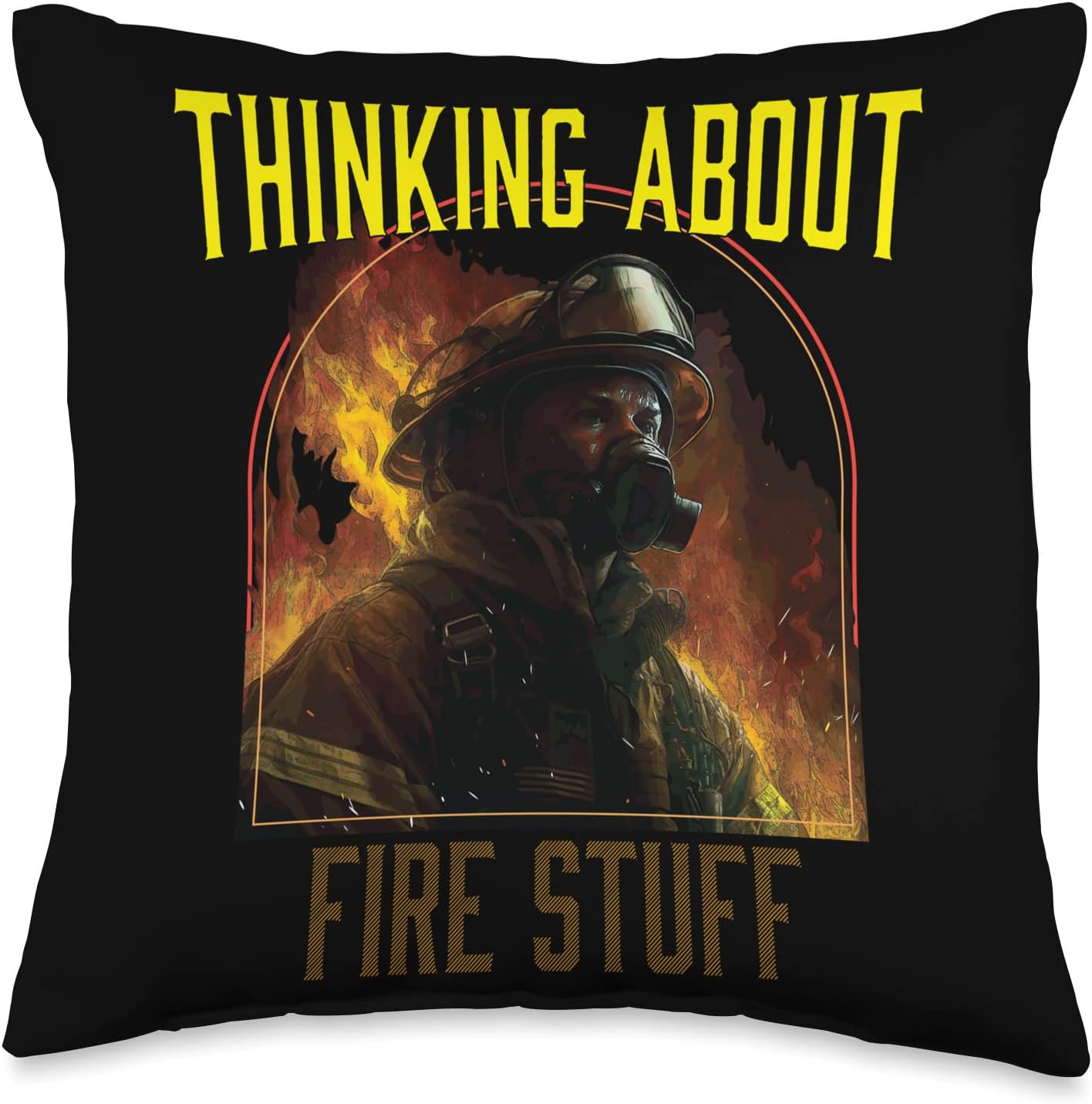 Amazon.com: Thinking About Fire Stuff Fire Department Fireman Throw ...