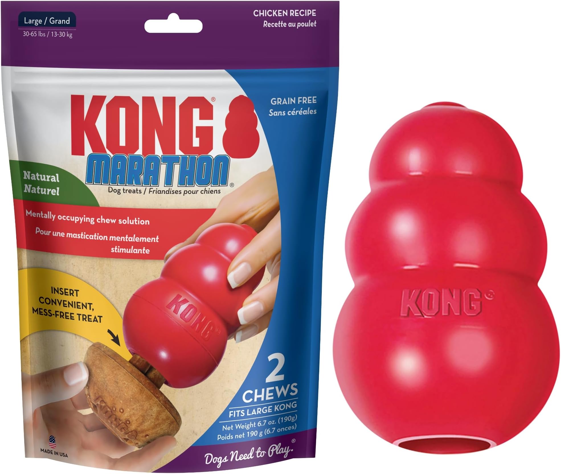 Pet Supplies : Pet Chew Toys : KONG Puppy - Natural Teething Rubber ...