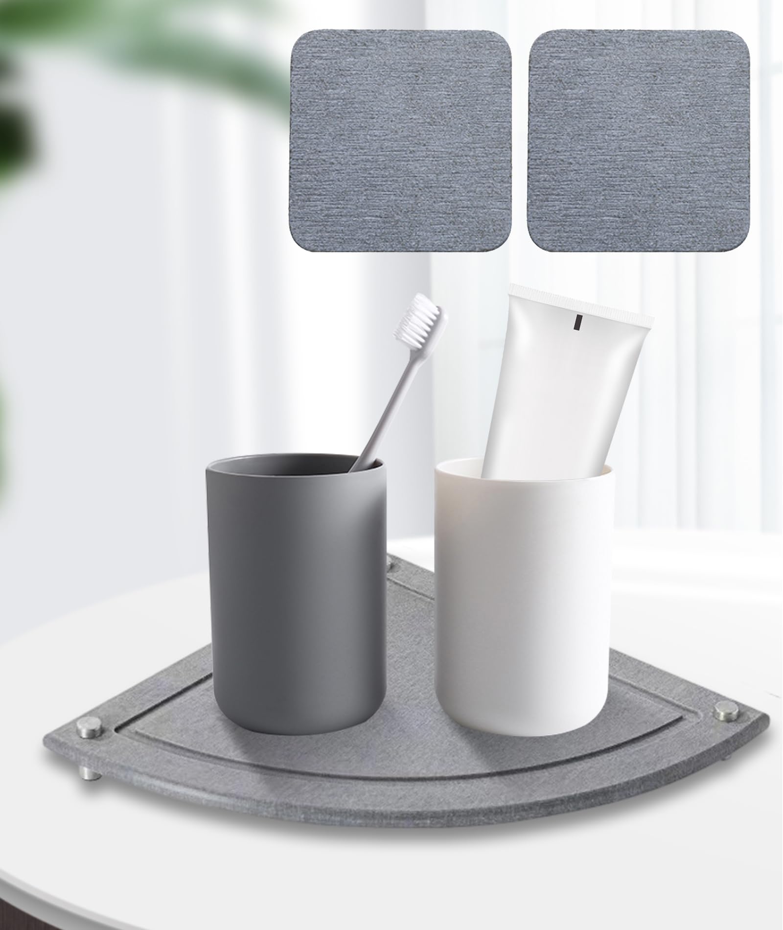 Amazon.com - Qivine Corner Sink Caddy Stone, Instant Dry Sink Caddy ...