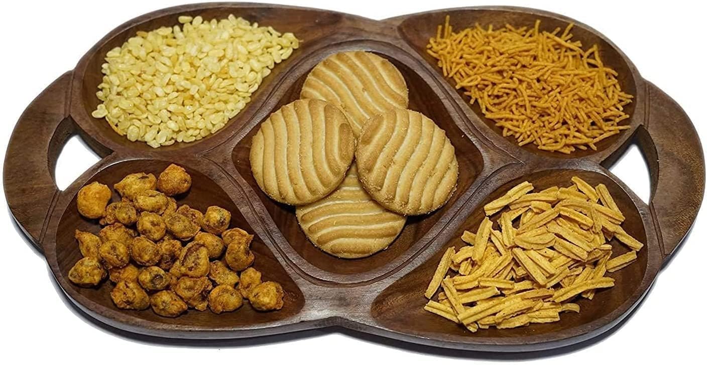 Amazon.co.jp: Tippan top 木製トレイ ドライフルーツプラッタートレイ アンティーク形状 | ドライフルーツスナック用 ...