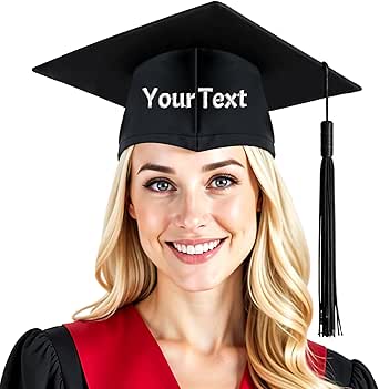 Amazon.com: Personalized Graduation Cap with Embroidered Name, Custom ...