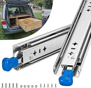 Heavy Duty Drawer Slides with Lock, 32 Inch, 150 lb Load Capacity, Side ...
