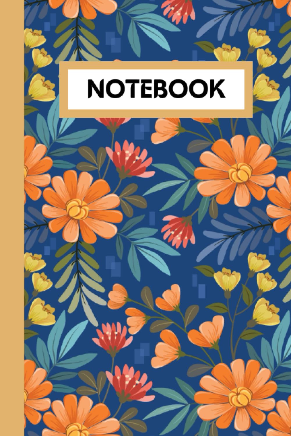 Flora Notebook: Colorful hand-draw flowers in a shimless pattern : Bong ...