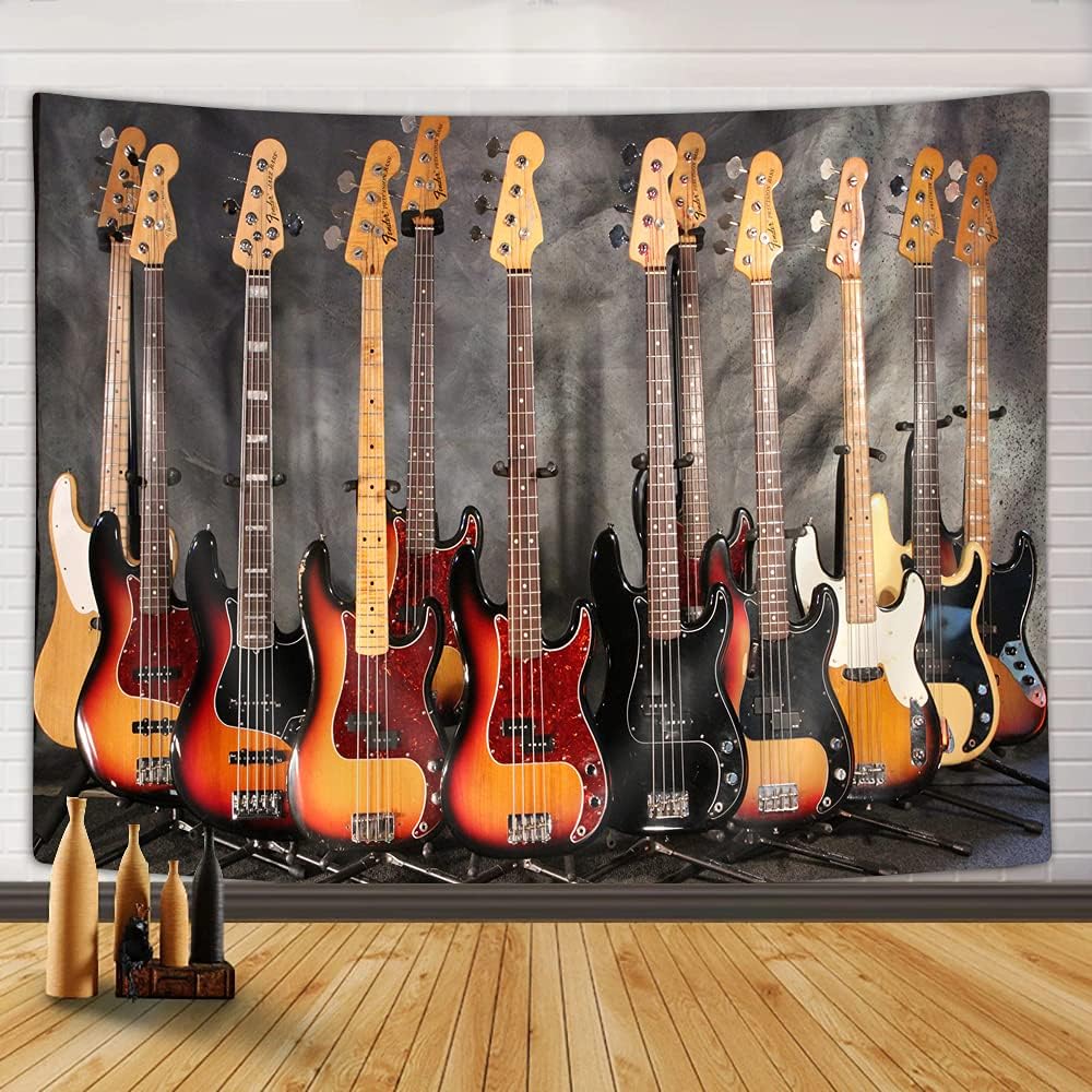 Amazon.com: Uokiuki Music Tapestry, Guitar Concert Instruments Rock ...