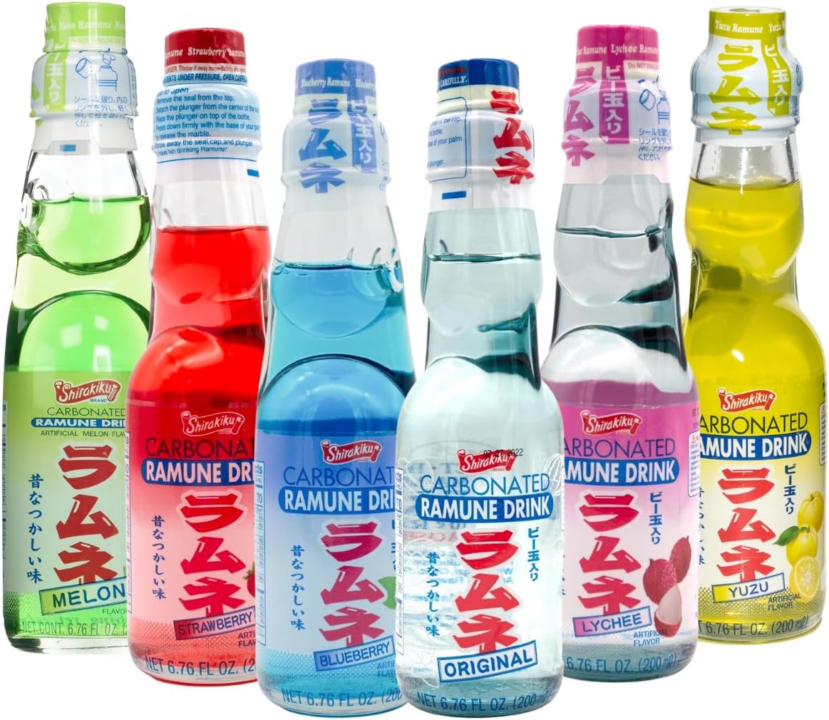 Amazon.com : Ramune Original SK 6.76oz (200ml) 8 bottles : Grocery ...