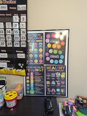 Hadley Designs 4 Chalkboard Feelings Chart For Kids Emotions Chart ...