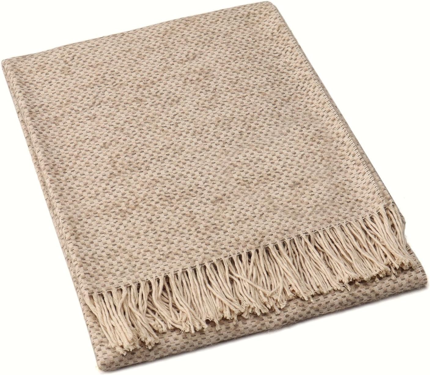 Amazon.com: Suri Stitch - Premium Suri Alpaca Wool Cotton Blend Throw ...