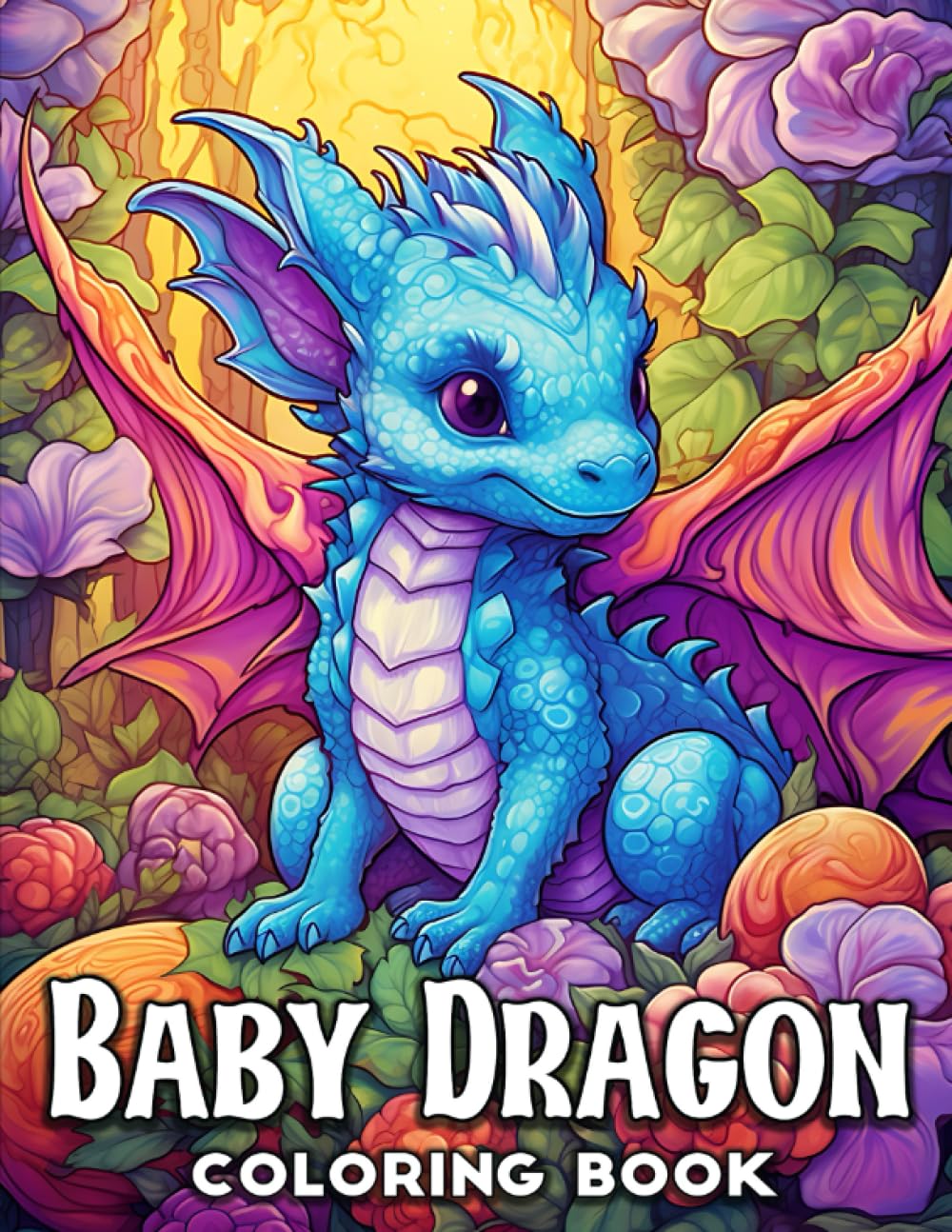 Amazon.com: Baby Dragon Coloring Book: Enchanted Grayscale Coloring ...