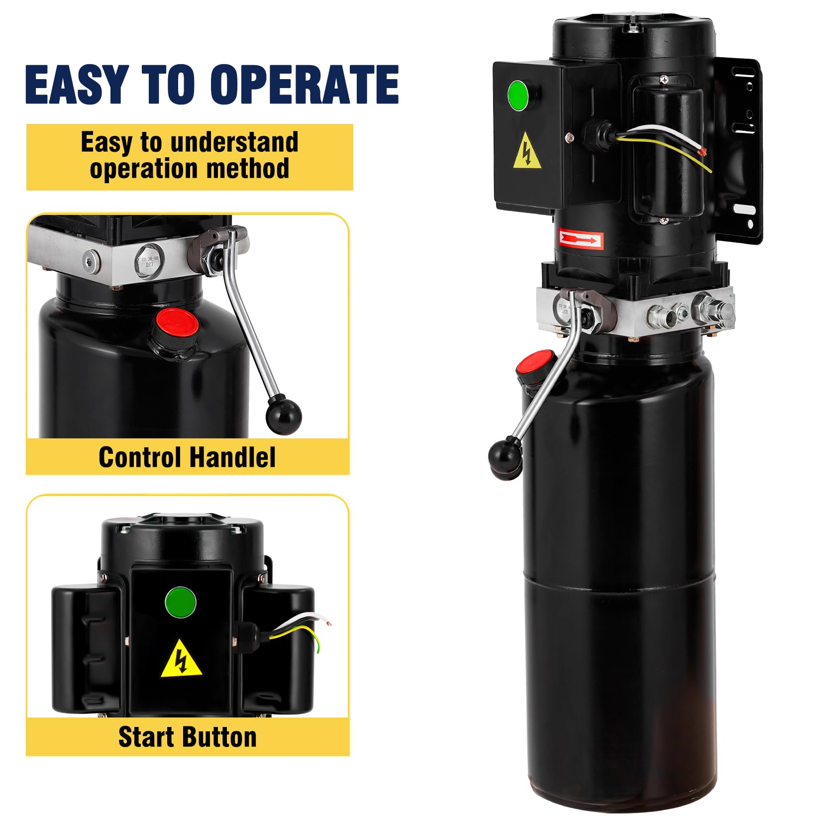 Litake Hydraulic Power Unit 220V 10.5 Quart Car Lift Hydraulic Pump ...