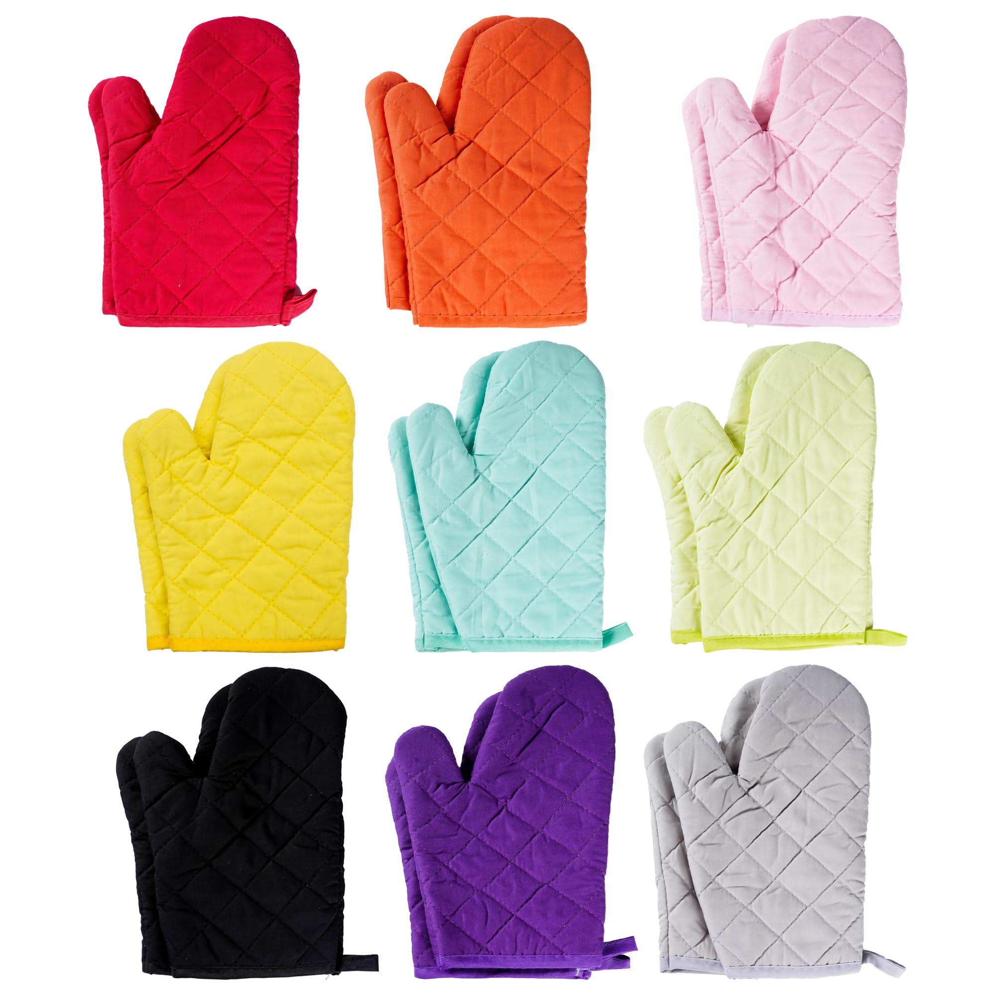 Amazon.com: Byexin 9 Pairs Oven Mitts Set, 11 Inch Heat Resistant ...