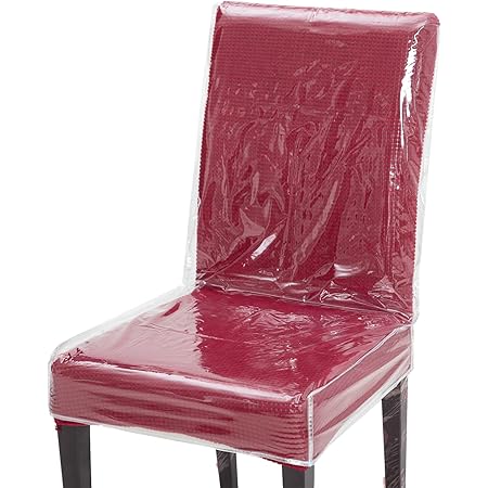 Amazon.com: Swanna Plastic Dining Chair Covers with Backrests, PVC ...