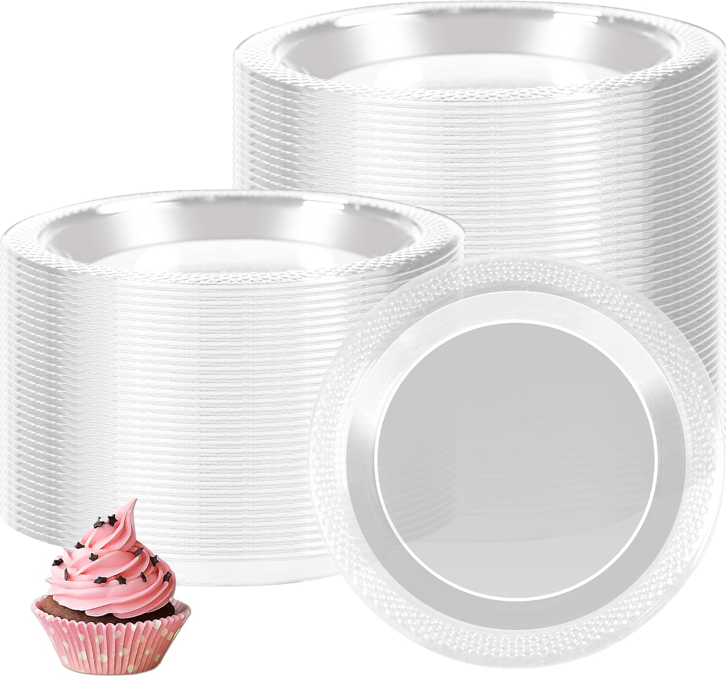 Amazon.com: DYaprigo 120 Pcs 6" Crystal Clear Disposable Plate, Small ...