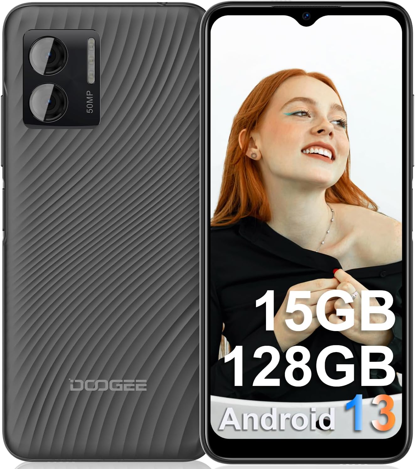 Amazon.com: DOOGEE N50 2023 Unlocked Cell Phone, 15GB+128GB Android 13 ...
