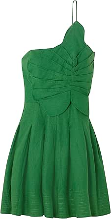 Amazon.com: FARM Rio Women's Green One Shoulder Lea Mini Dress, Green ...