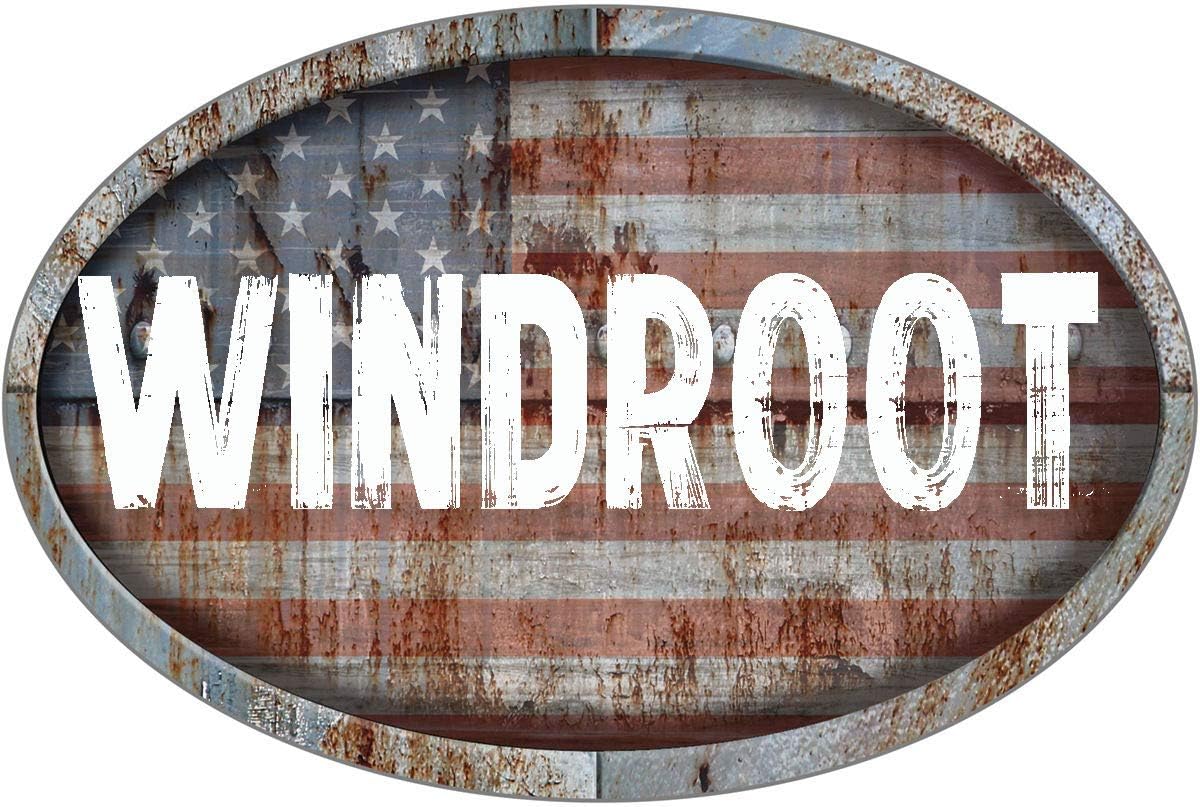 Amazon.com: WINDROOT Patriotic American Flag Rusty Rustic Metal 6" Oval ...