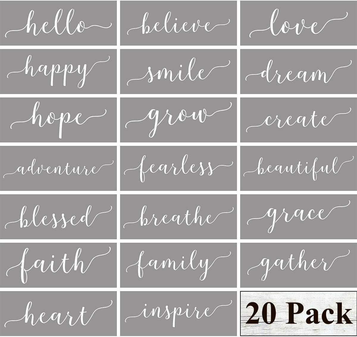 Amazon.com : AIEX 4Pcs Plastic Stencils Journal Stencils Template for ...