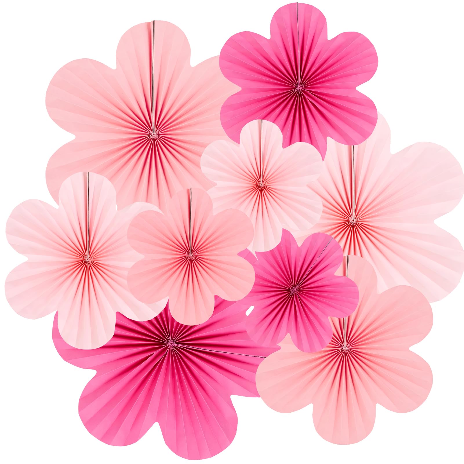 Amazon.com: Easy Joy Hot Pink Paper Flowers Decorations for Wall Pink ...