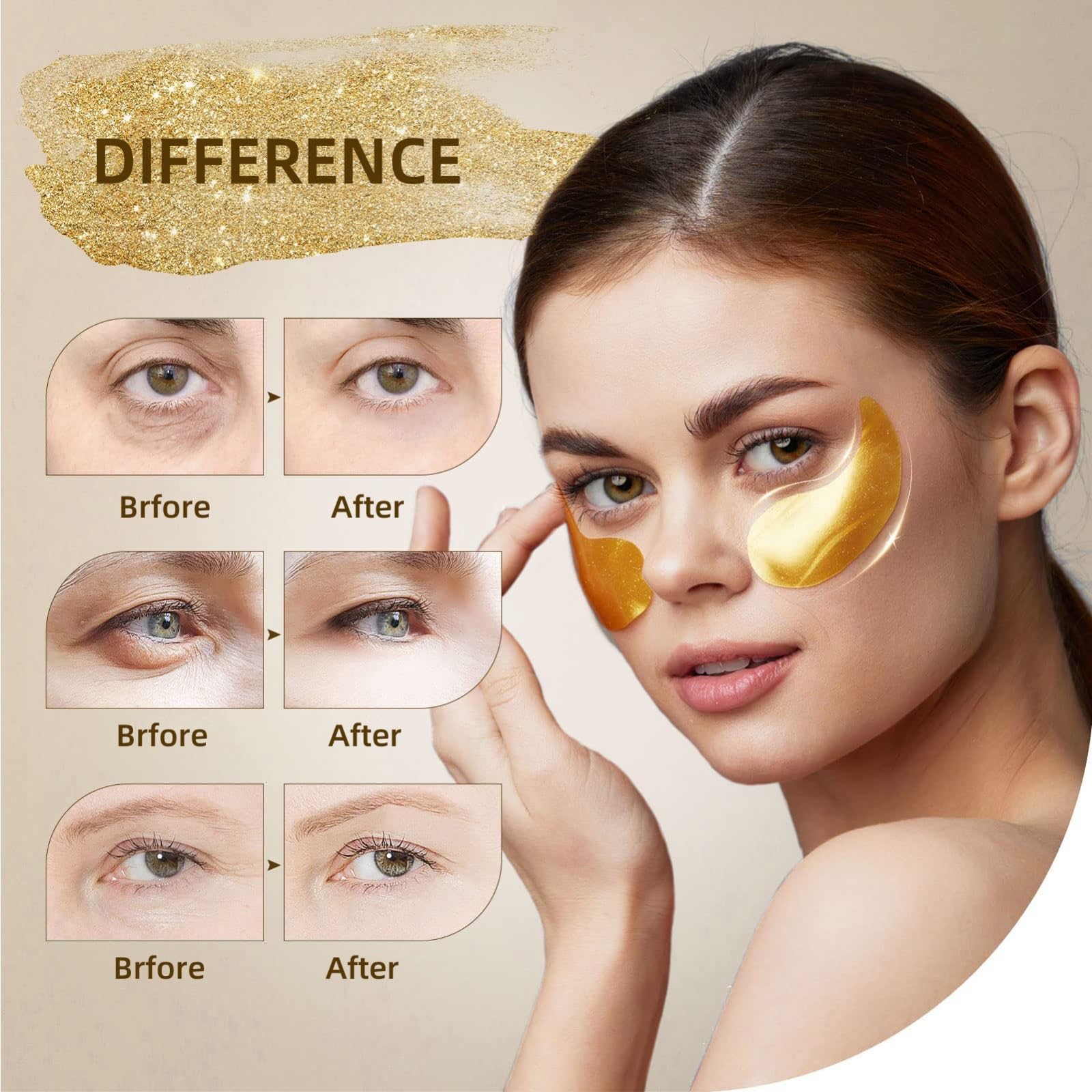 Under Eye Mask (20 Pairs) – Collagen Eye Gel Patches & Vitamin C Eye ...
