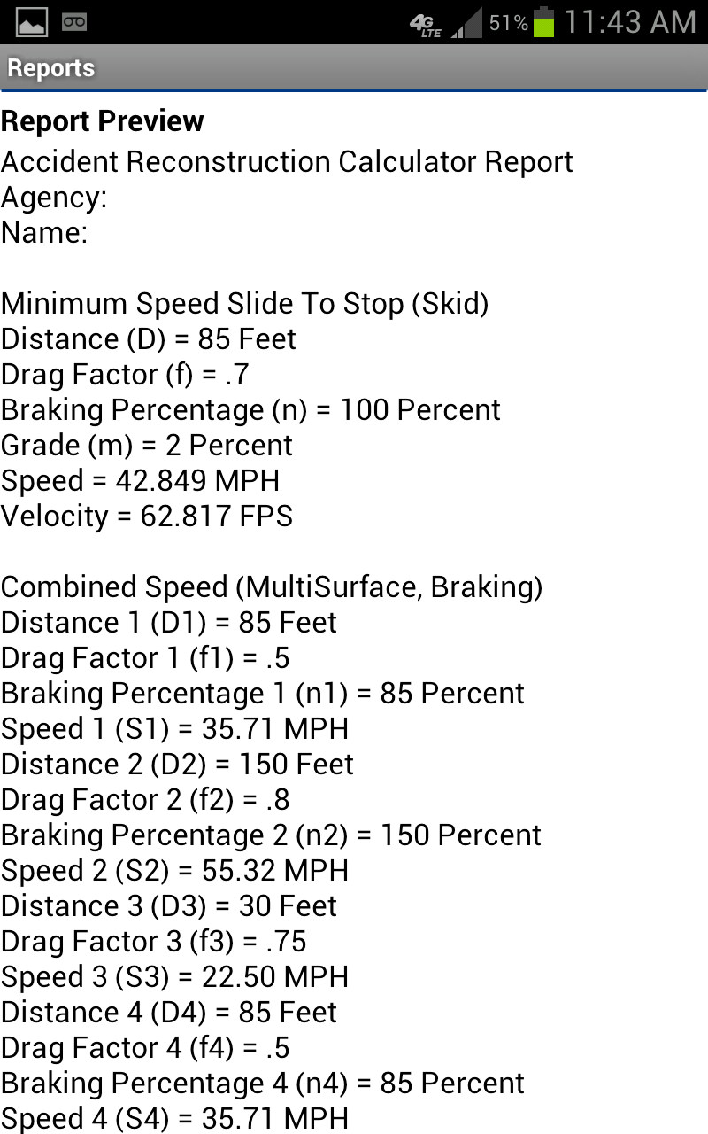 Accident Reconstruction Calculator:Amazon.com:Appstore for Android