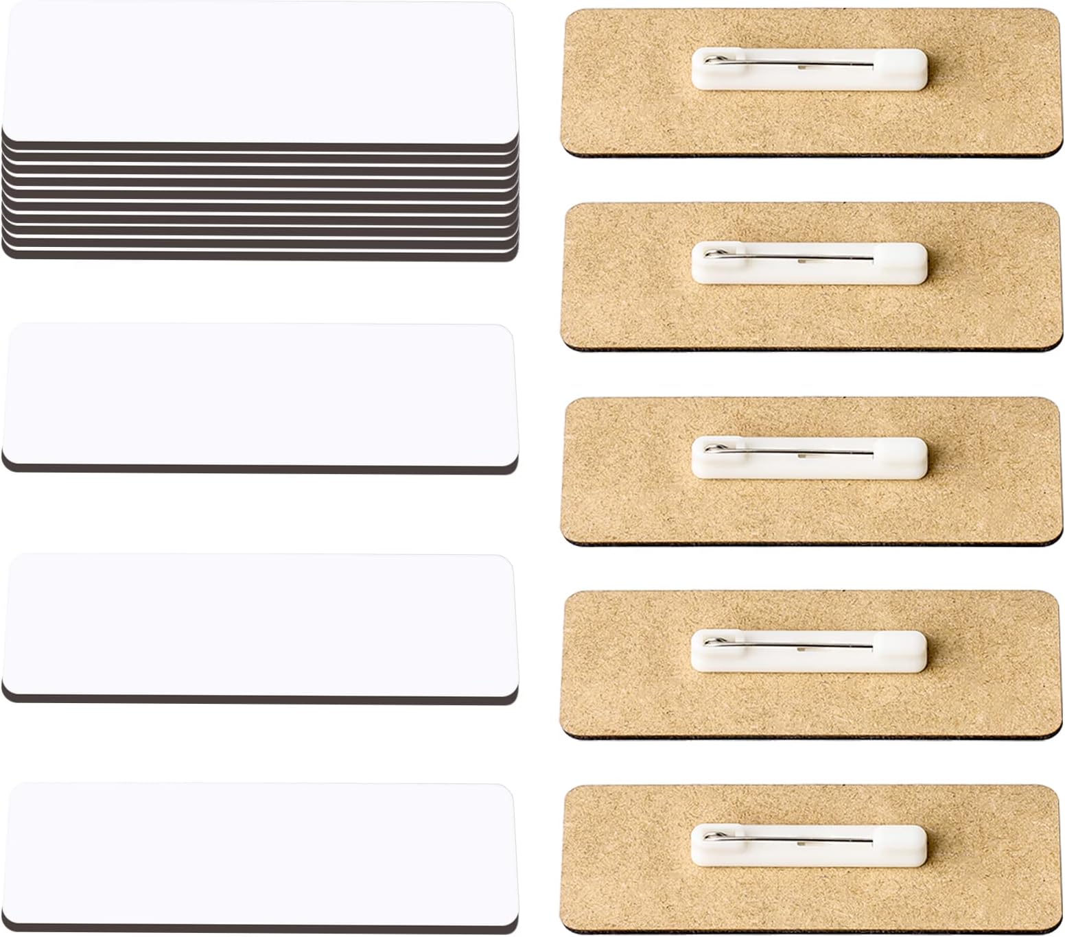 SAVITA 18pcs 1x3inch Sublimation Name Tags with Self-Adhesive Badge ...