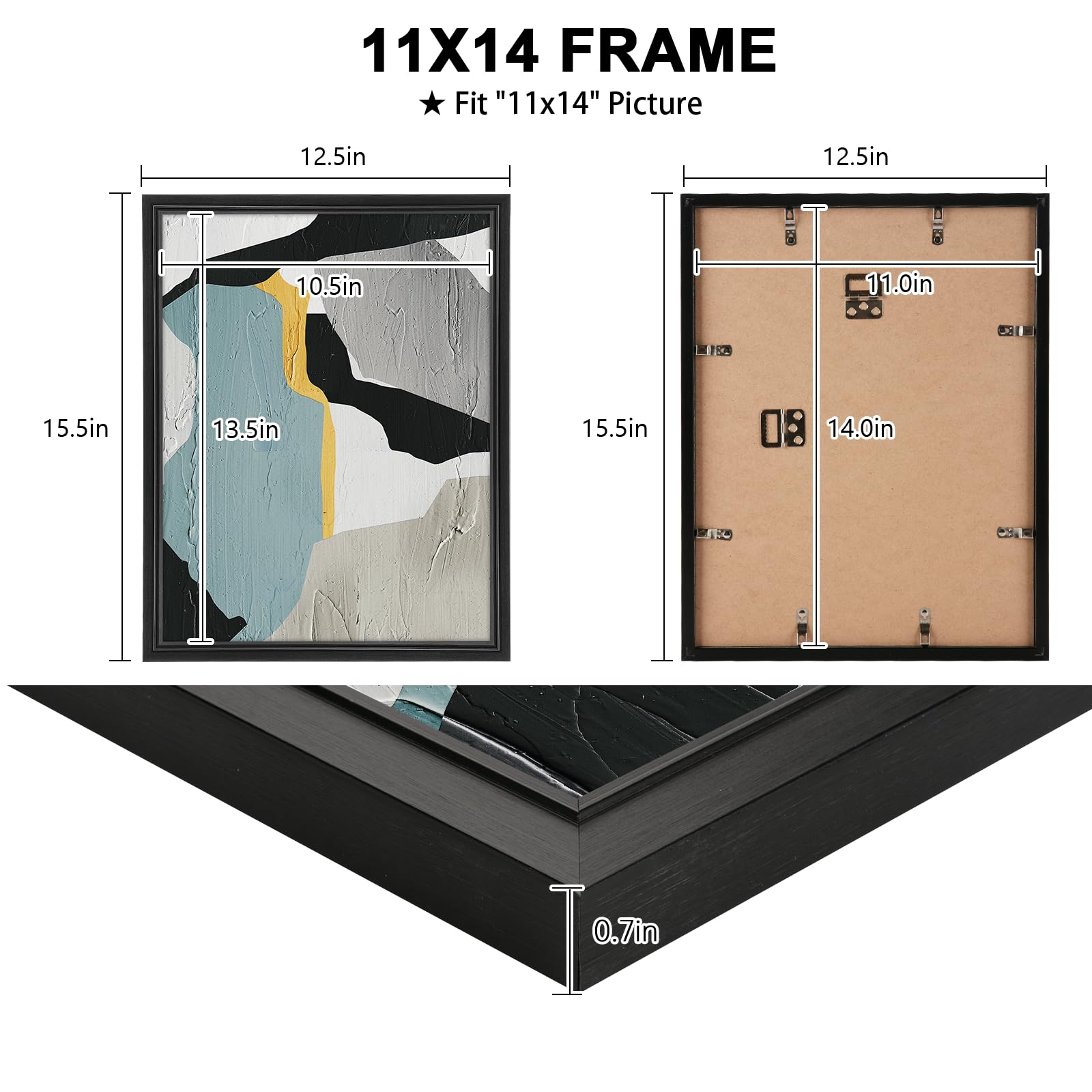 Snapklik.com : 11x14 Picture Frame, Black Poster Frame, Home Decor ...