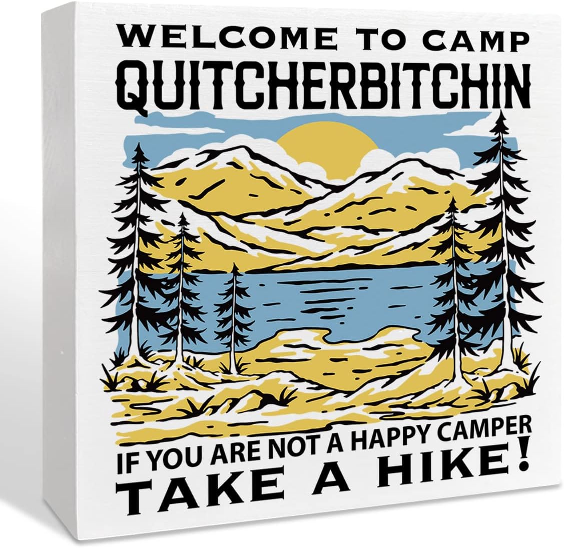 Amazon.com: Farmhouse Camping Wooden Box Sign, Welcome to Camp ...