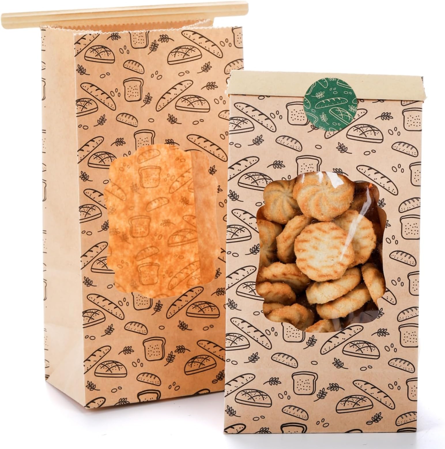 Amazon.com: Kraft 1/2 Lb. Tin Tie Bakery Bag w/Square Window - 50 Pack ...