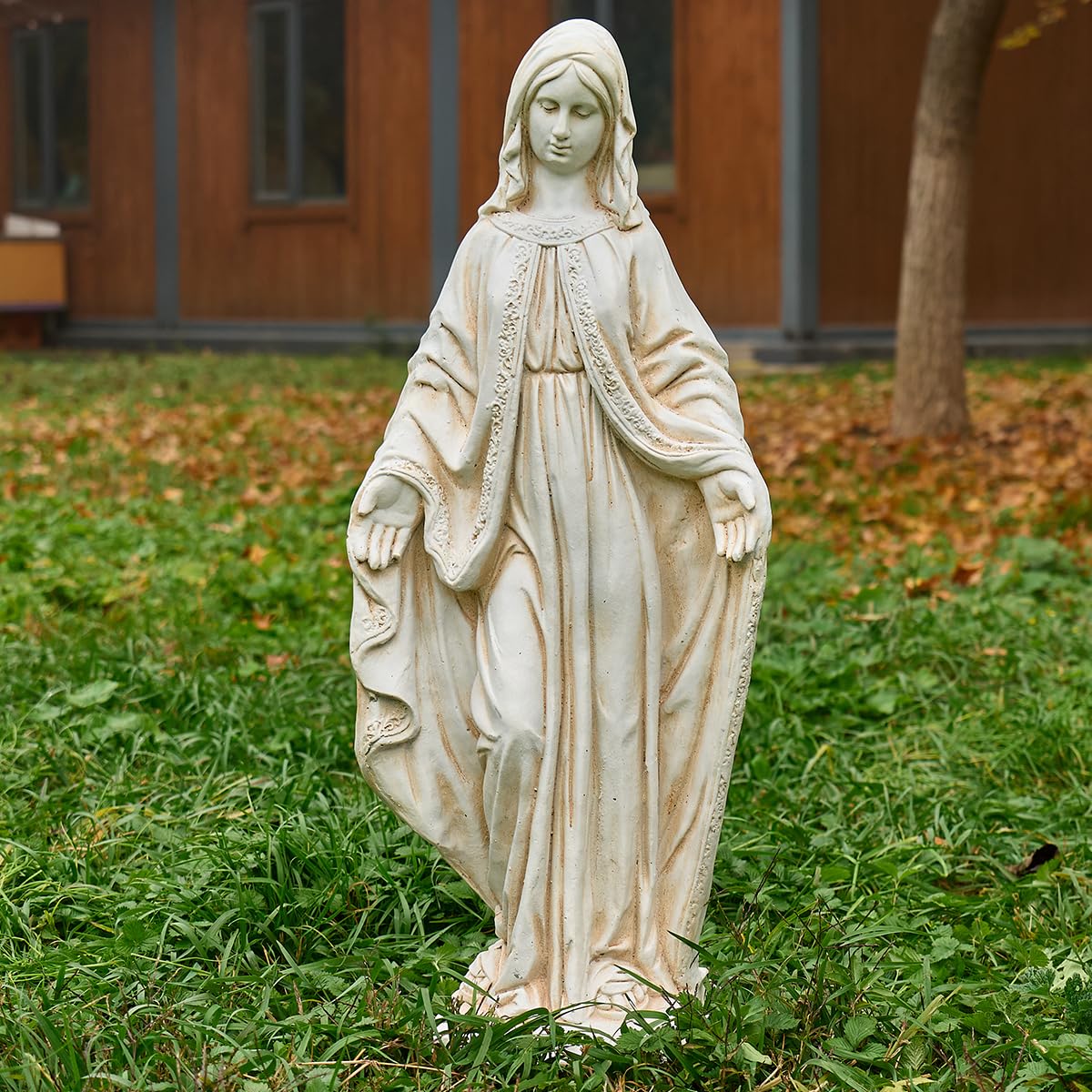 Amazon.com: Keslecy Virgin Mary Statue, Outdoor Garden Religious ...