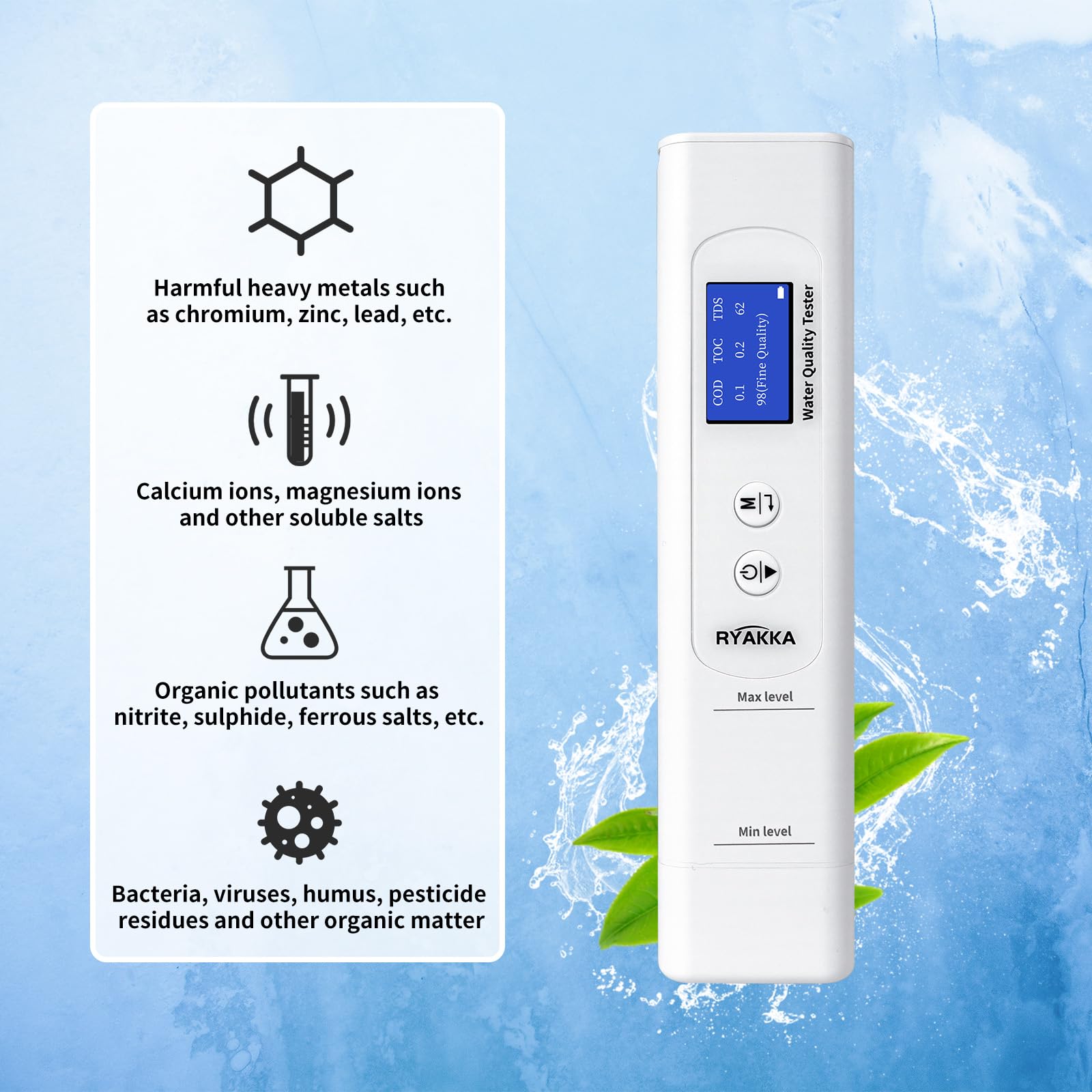 Snapklik.com : 6-in-1 Digital Drinking Water Tester TOC, COD, TDS,UV275 ...