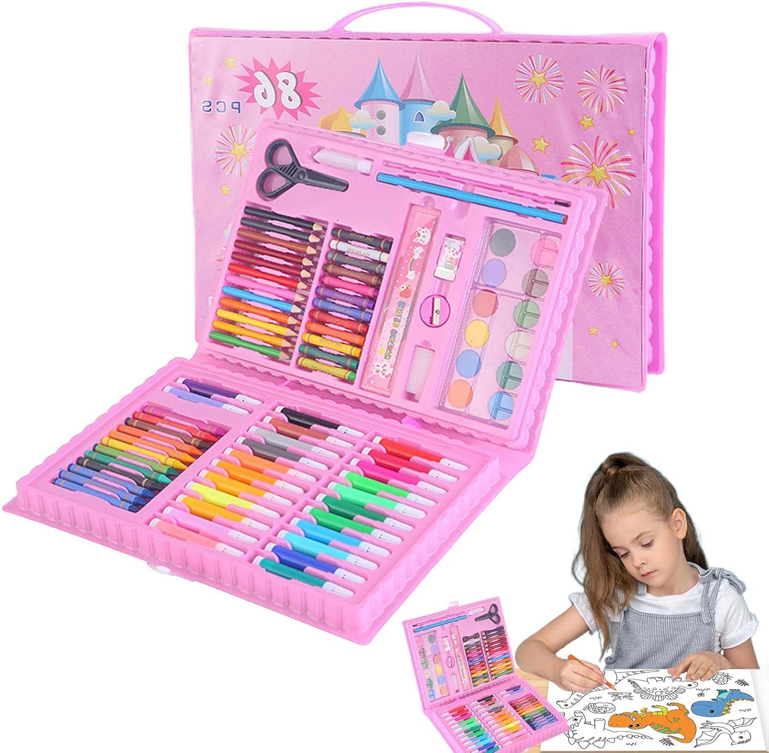 Amazon.com: Hondony Drawing Set - Beginners Art Set Case with Trifold ...