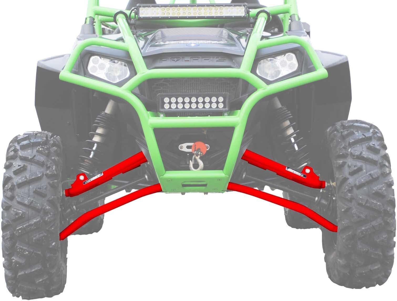 Amazon.com: SuperATV 1.5" Red Forward Offset A Arms for 2011-2014 ...