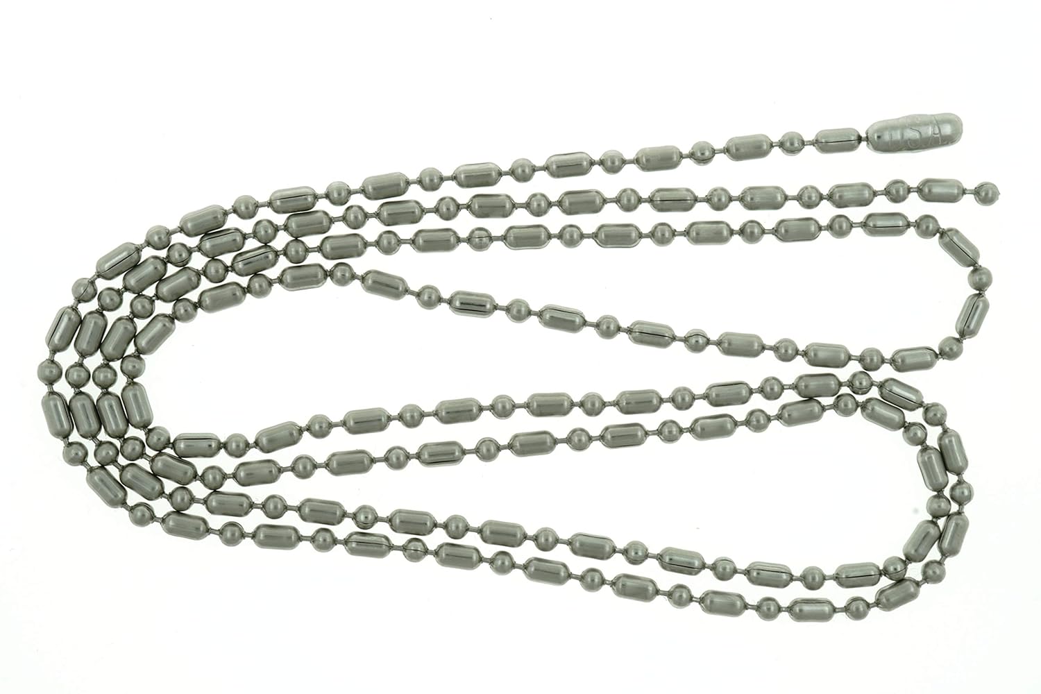 Pack of 2 Stainless Steel Ball-Bar Style 3/32" (2.4 mm) Ball Chains ...