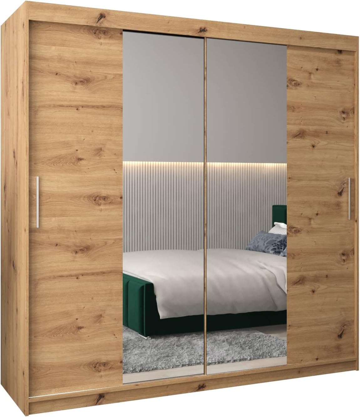 ABIKSMEBLE Armoire Tokyo 1 Avec Porte Coulissante Miroir - Dressing ...